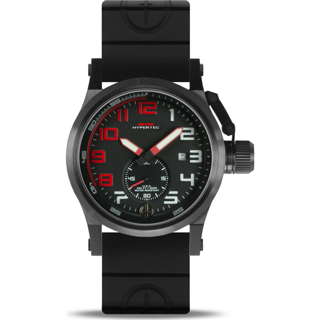 MTM Special Ops Hypertec Chronograph 1A Watch | Black/Red/Black Rubber – Sportique
