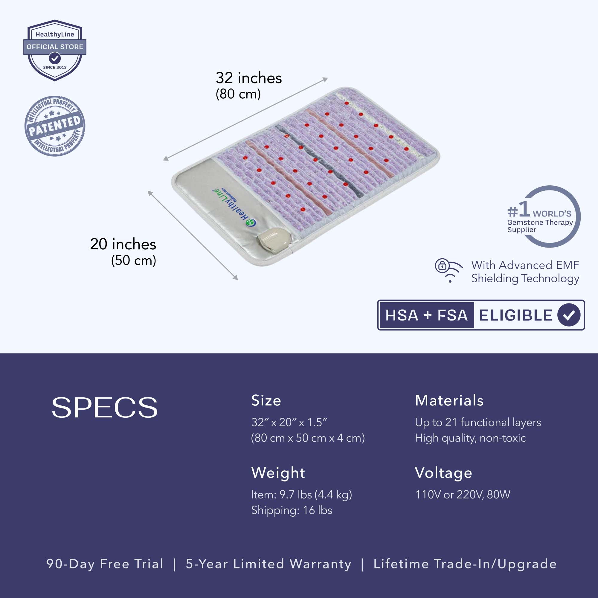 Gemstone Heat Therapy Mat – Sportique