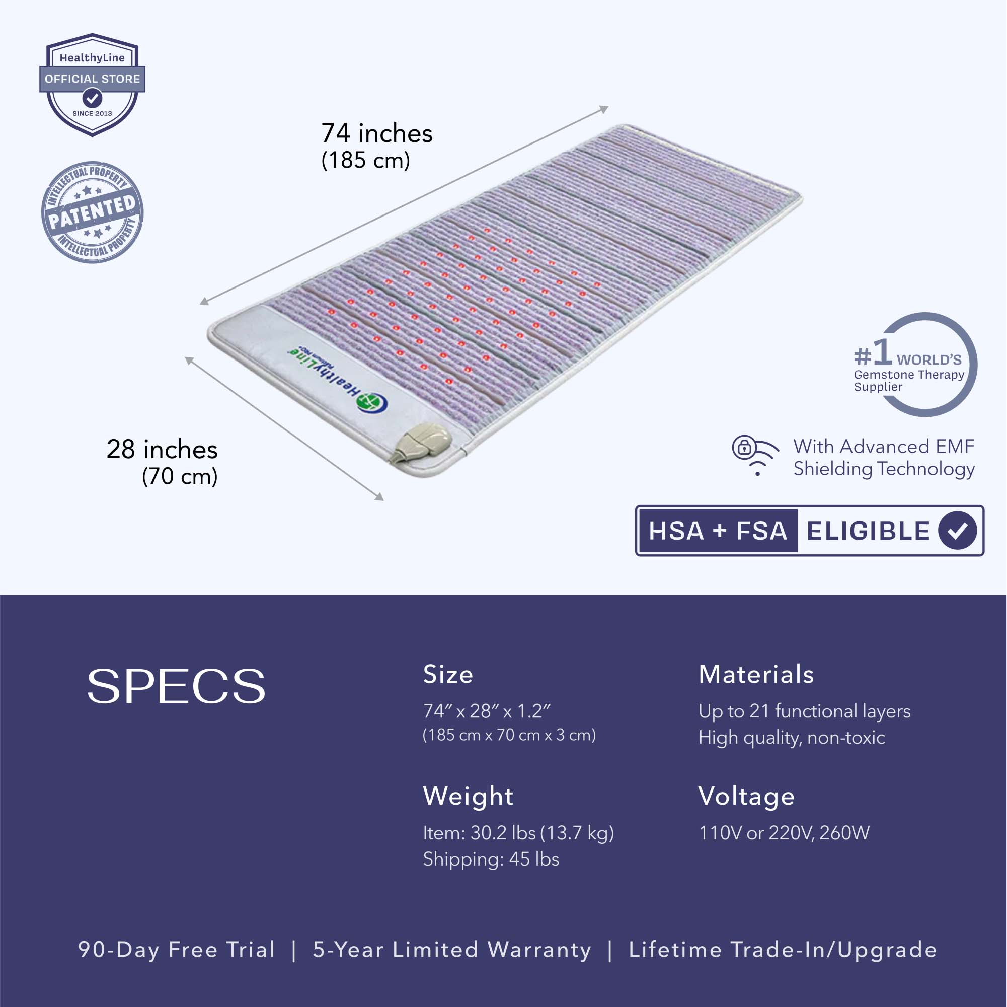 Gemstone Heat Therapy Mat – Sportique