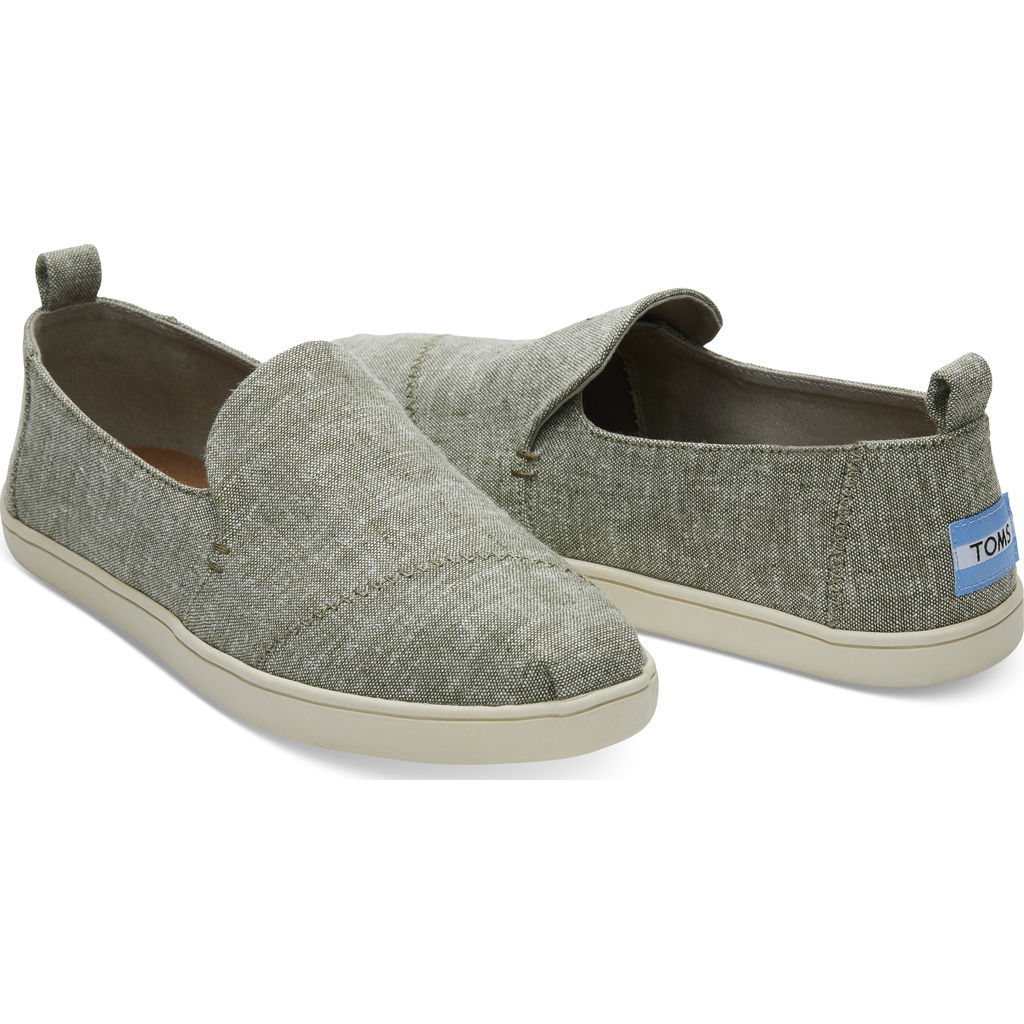 TOMS Women's Deconstructed Alpargata Chambray Cupsole Slip Ons | Leaf ...
