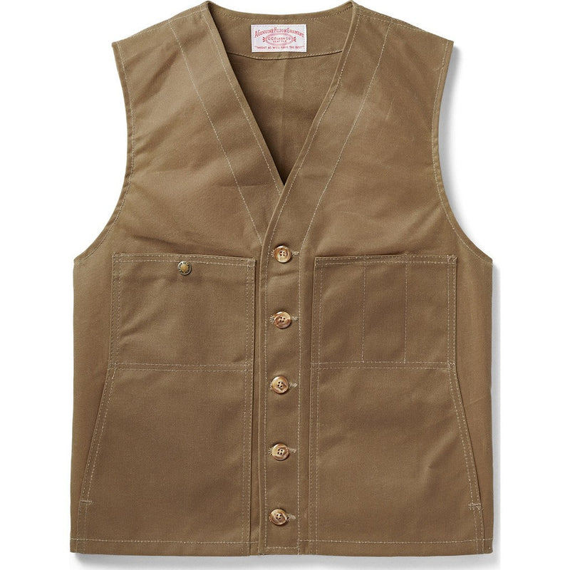 Filson Oil Tin Cloth Alaska Fit Vest Dark Tan 38 11010265Dark Tan ...