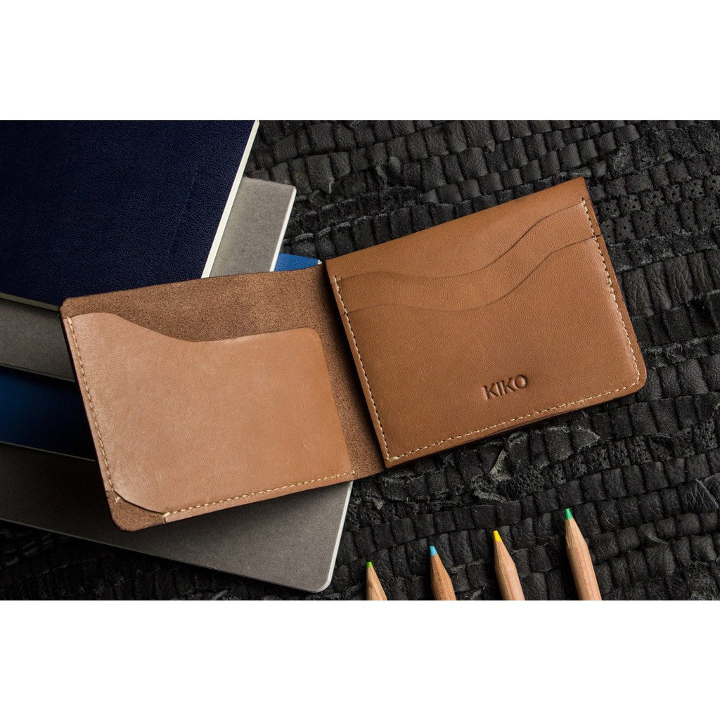 Kiko Leather Simplistic Leather Wallet Brown 114brwn – Sportique