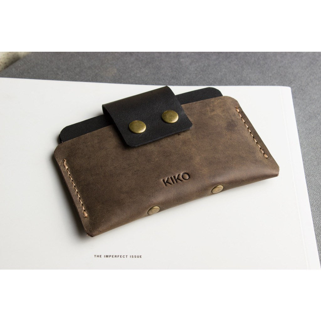 Kiko Leather Card Case Brown – Sportique