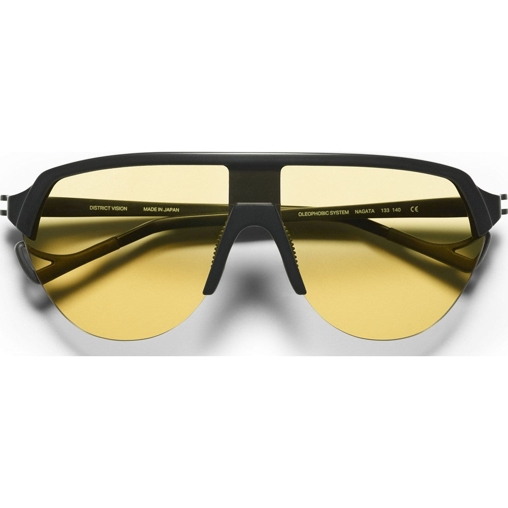 District Vision Nagata Black Sunglasses District Sports Yellow – Sportique