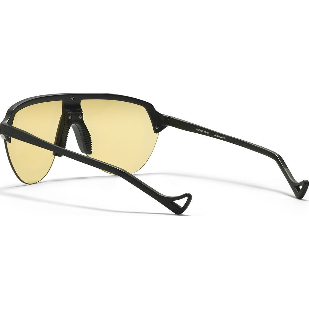 District Vision Nagata Black Sunglasses District Sports Yellow – Sportique