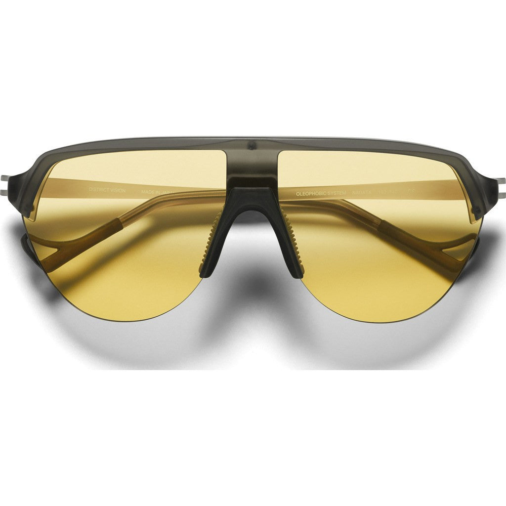District Vision Nagata Gray Sunglasses District Sports Yellow – Sportique