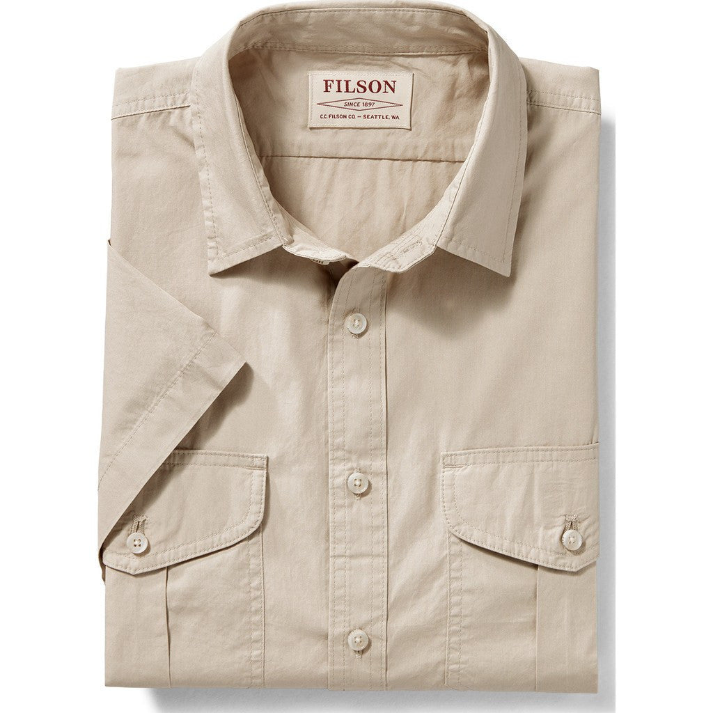 Filson Filson's Short Sleeve Feather Cloth Shirt Desert Tan – Sportique