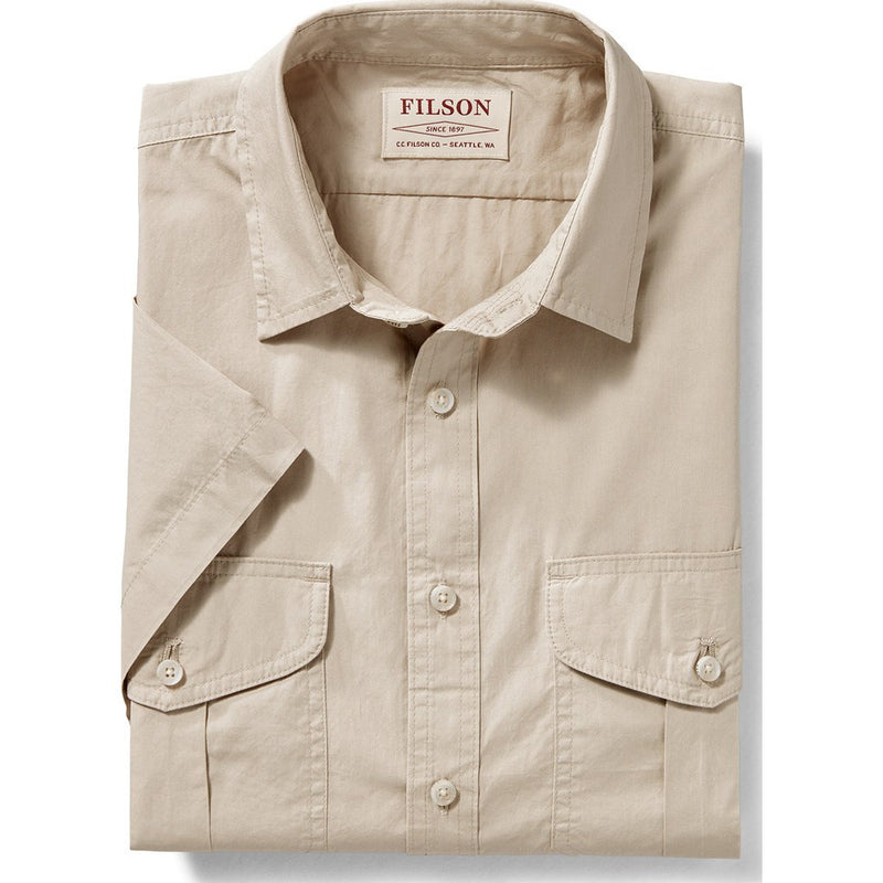 Filson Filson's Short Sleeve Feather Cloth Shirt Desert Tan – Sportique