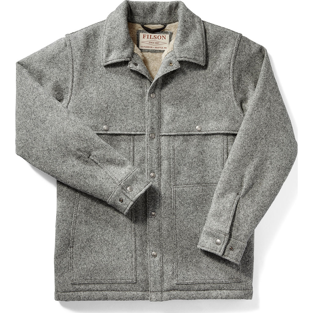 Filson Lined Wool Cape Coat | Gray Black Twill – Sportique