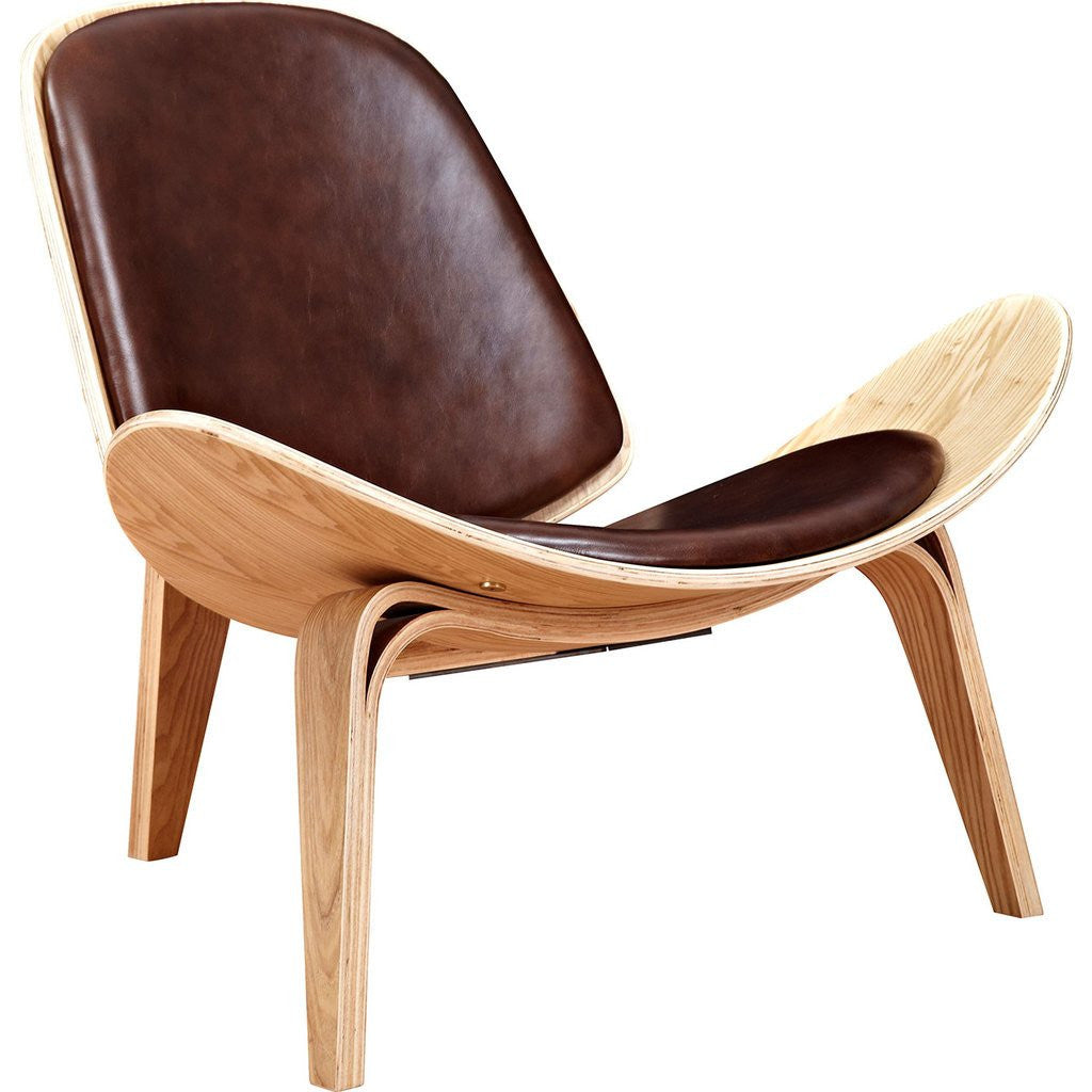 NyeKoncept Shell Chair Natural/Aged Cognac – Sportique