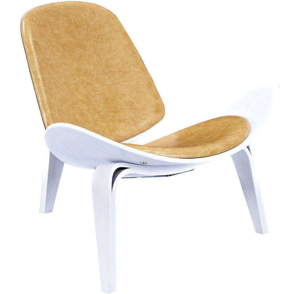 NyeKoncept Shell Chair White/Aged Maple – Sportique