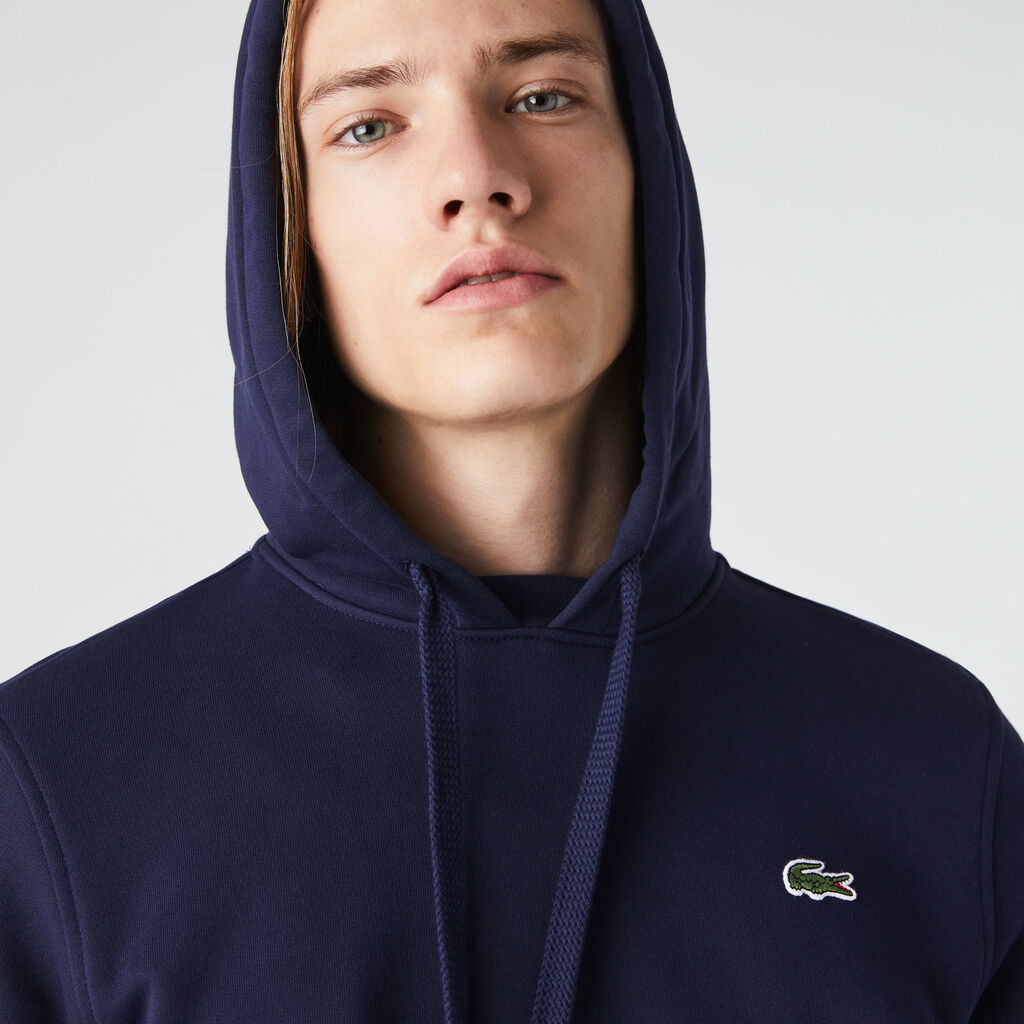 Lacoste Men's Sport Hooded Fleece Sweatshirt | Navy Blue – Sportique