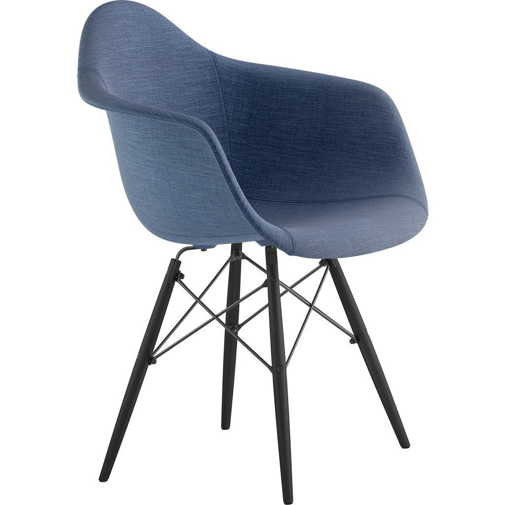 NyeKoncept Mid Century Dowel Arm Chair Dodger Blue/Gunmetal – Sportique