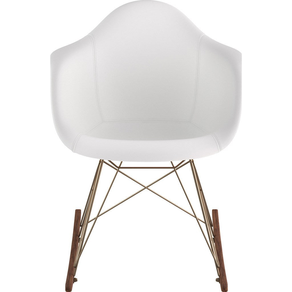 NyeKoncept Mid Century Rocker Chair Milano White/Brass – Sportique