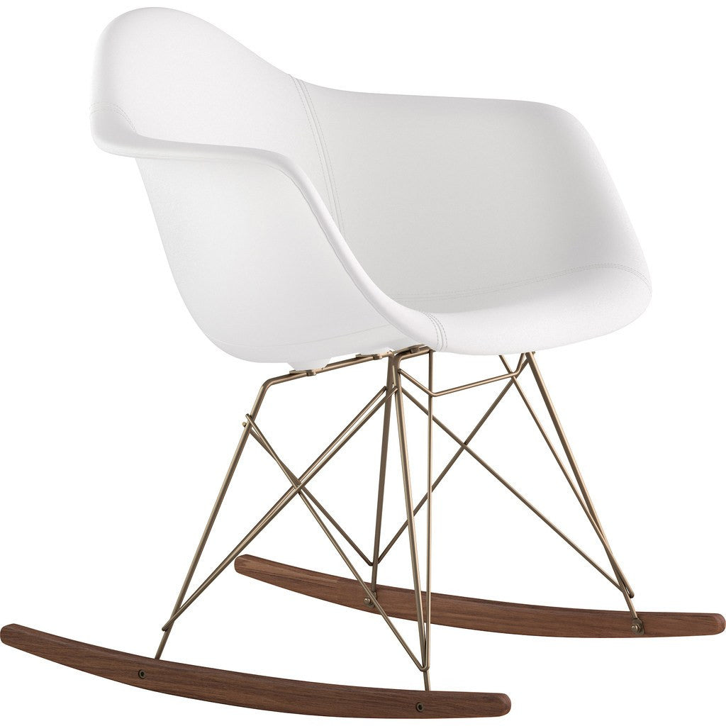 NyeKoncept Mid Century Rocker Chair Milano White/Brass – Sportique