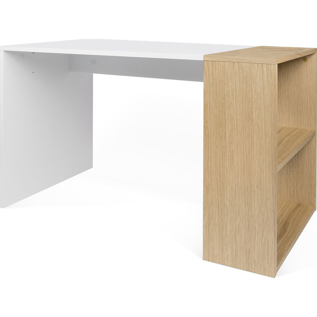 Temahome Harbour Desk | Pure White / Oak – Sportique