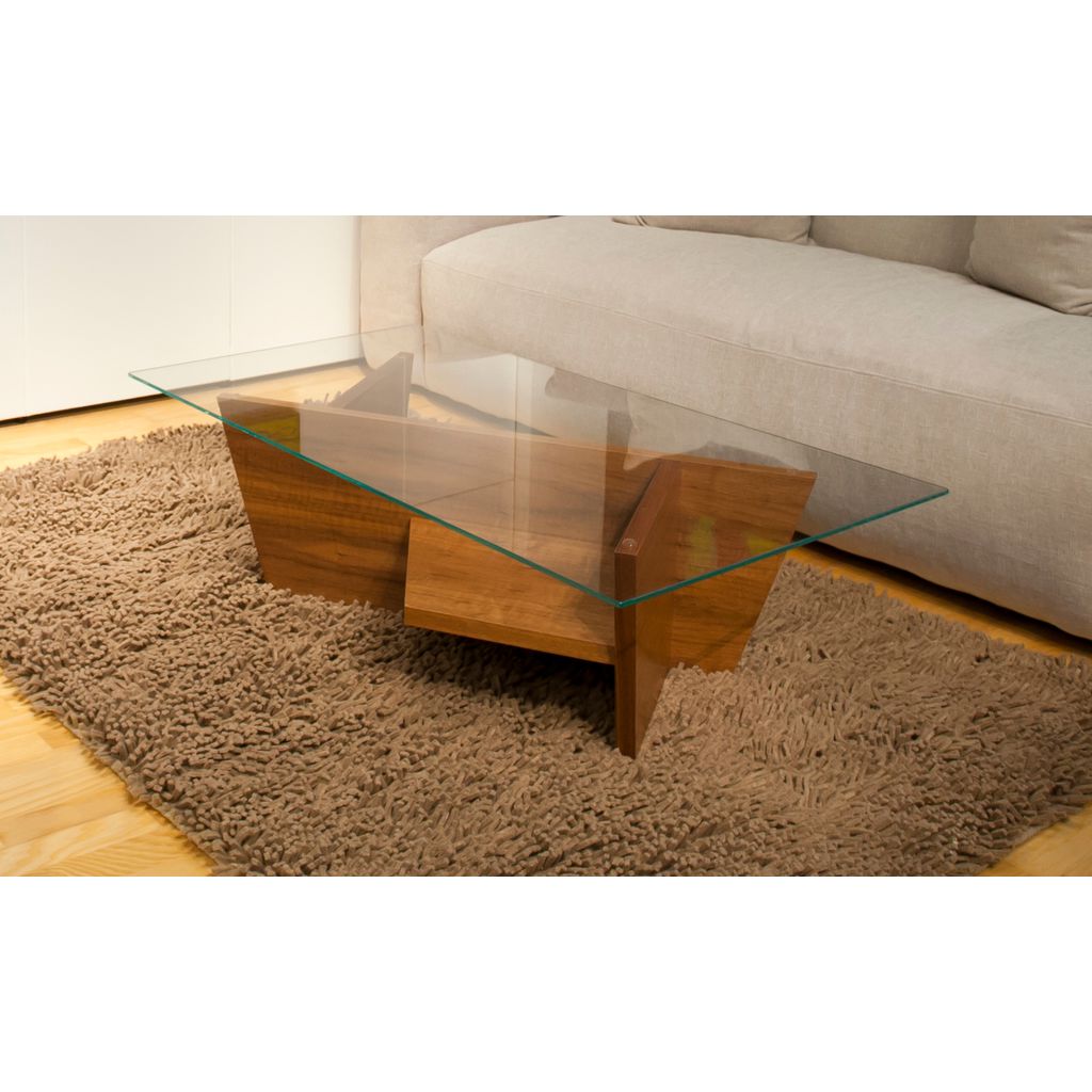 TemaHome Oliva Coffee Table Walnut / Glass Top – Sportique