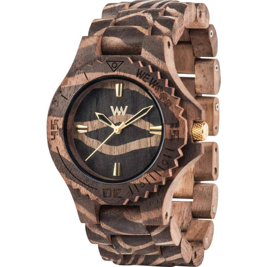 WeWood Date Nature Zebra Nut Wood Watch Walnut Wdnznu – Sportique
