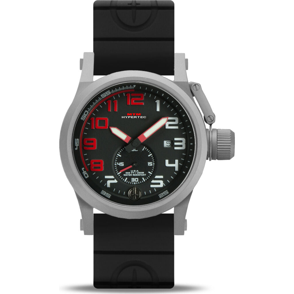 MTM Special Ops Hypertec Chronograph 1A Watch | Grey/Red/Black Rubber ...