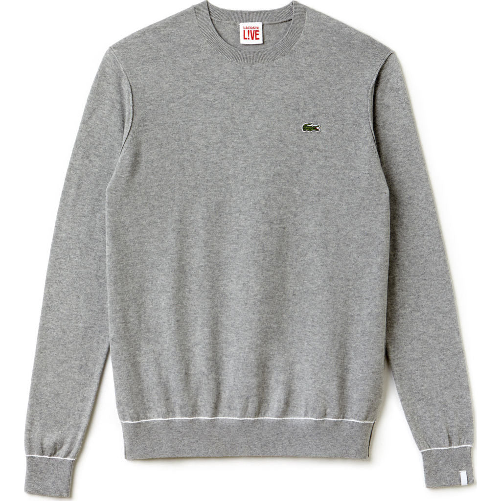 Lacoste Men's Crewneck Sweatshirt in Palladium Mouline – Sportique