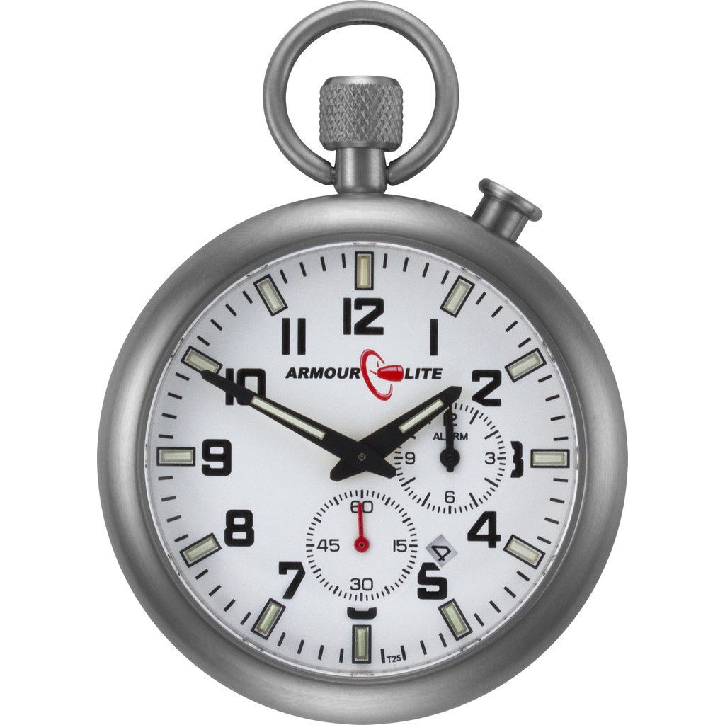 Armourlite ALPW01 Alarm Clock Pocket Watch White – Sportique
