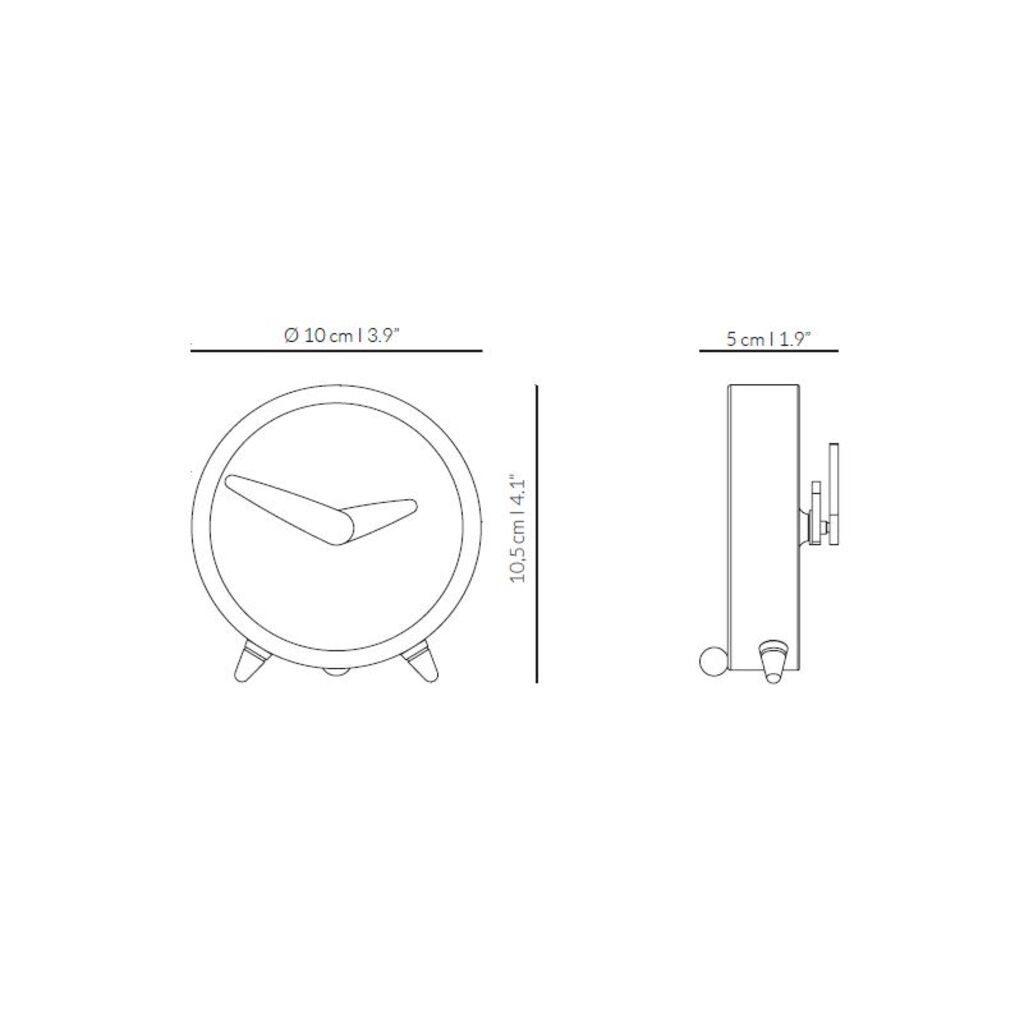 Nomon Atomo G Table Clock | Walnut/Brass – Sportique