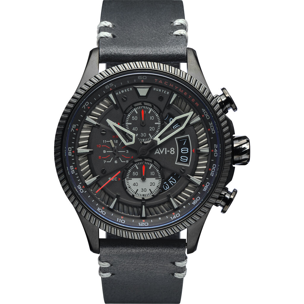 AVI-8 Hawker Hunter AV-4064 Avon Chronograph Watch | Leather Strap ...