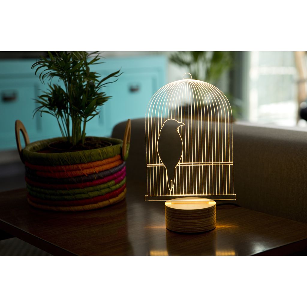 Studio Cheha Bird Cage LED Table Lamp | Birch – Sportique