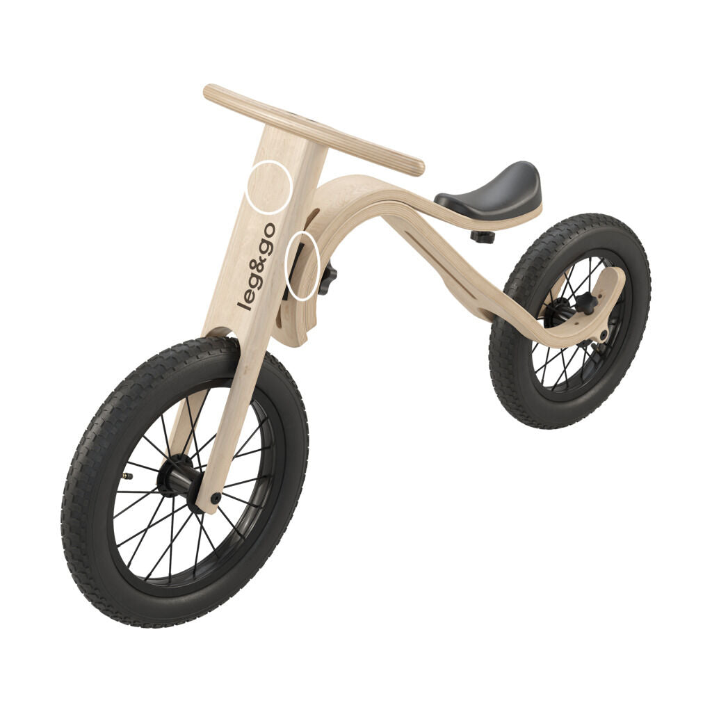 Leg & Go 3 in 1 Kid's Balance Bike | Birch Wood – Sportique