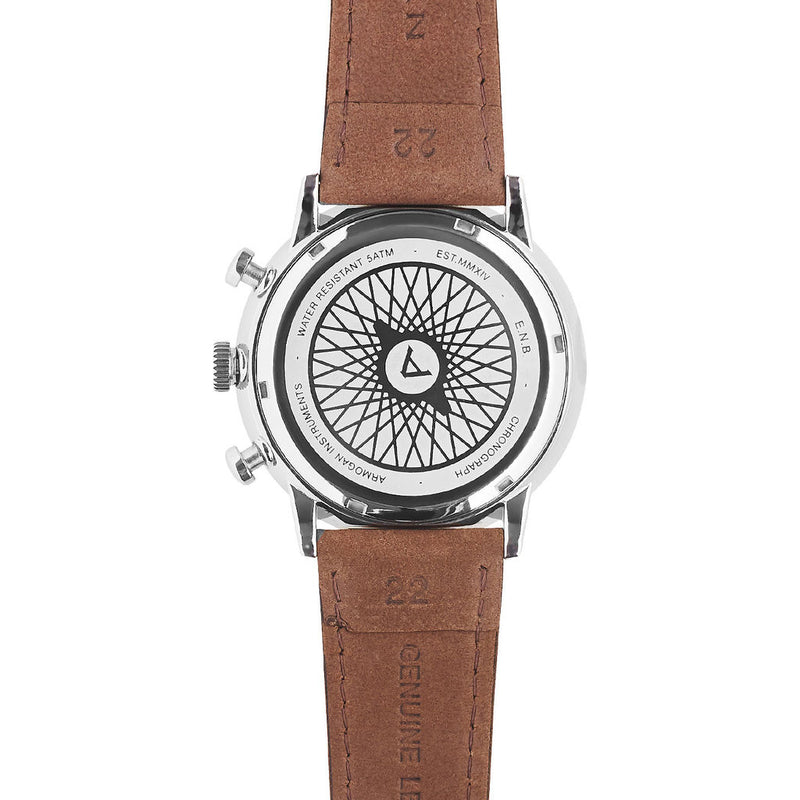 Armogan E.N.B C81 Chronograph Watch | Silvered White – Sportique