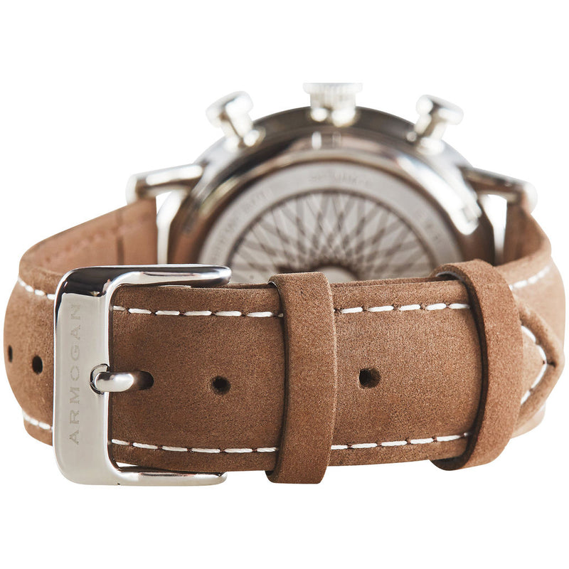 Armogan E.N.B C81 Chronograph Watch | Silvered White – Sportique