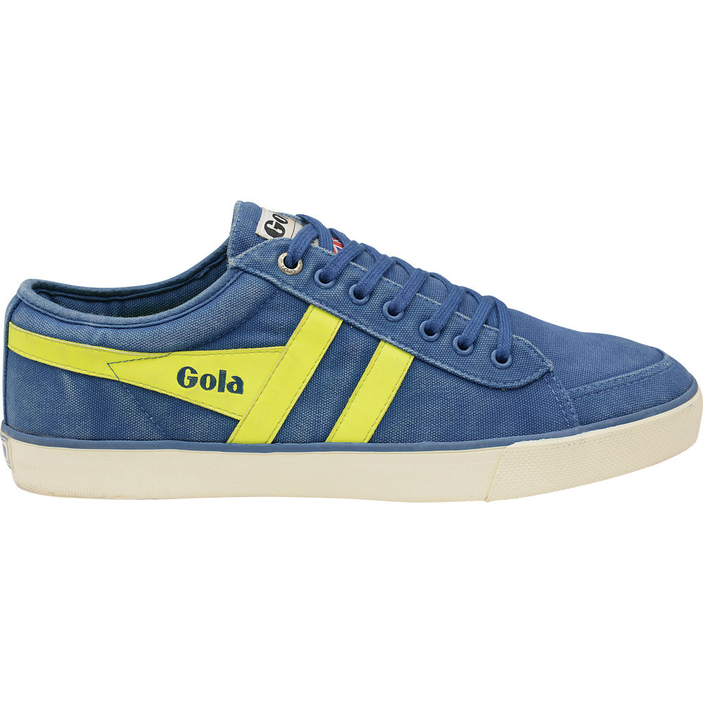 Gola Men's Comet Plimsoll Sneakers | Ocean Blue/Neon Yellow – Sportique