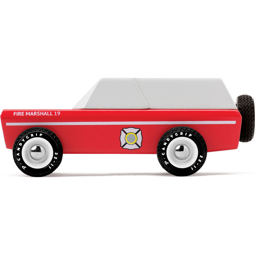 Candylab Fire Master Chief Car Wooden Toy | Red – Sportique