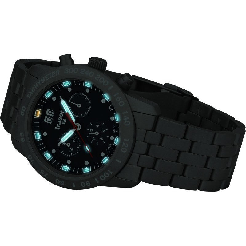 traser H3 Titan Blue Chronograph Sapphire Watch Titanium Strap – Sportique