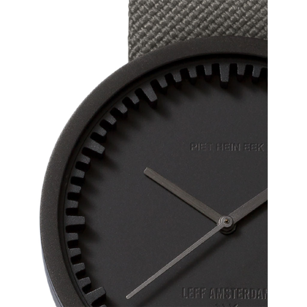 Leff Amsterdam D42 Tube Watch Cordura Leather Black/Grey LT72015 ...