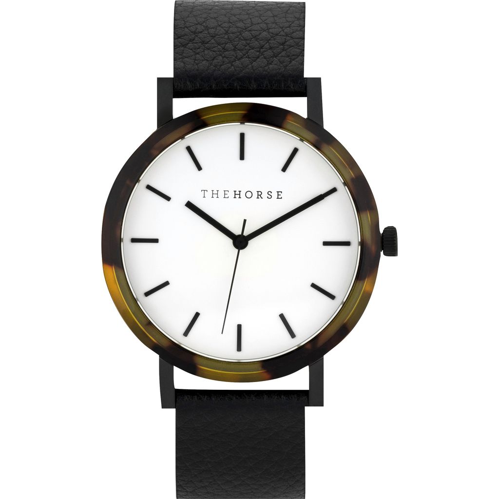 The Horse Resin Brown Tortoise Watch | White/Black – Sportique