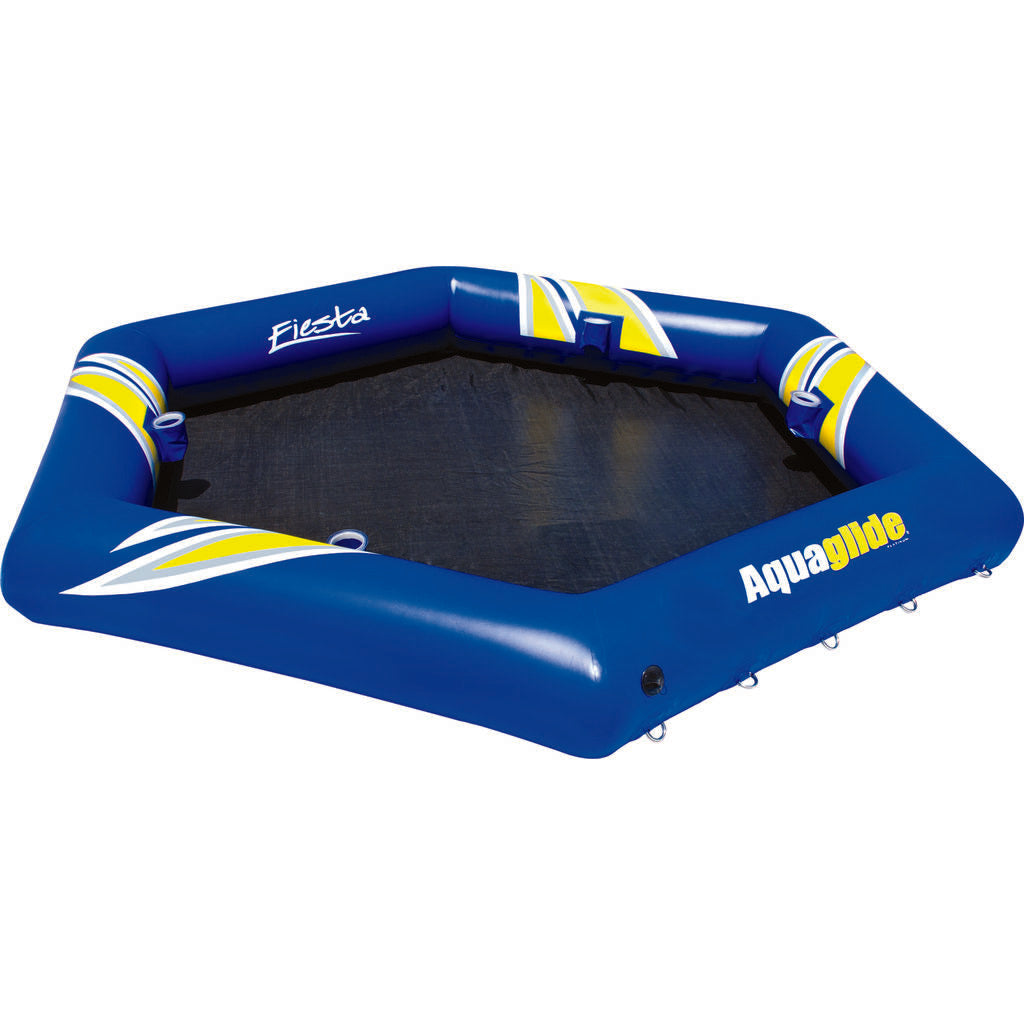 Aquaglide Fiesta Inflatable Swim Platform Yellow/Blue/Black – Sportique