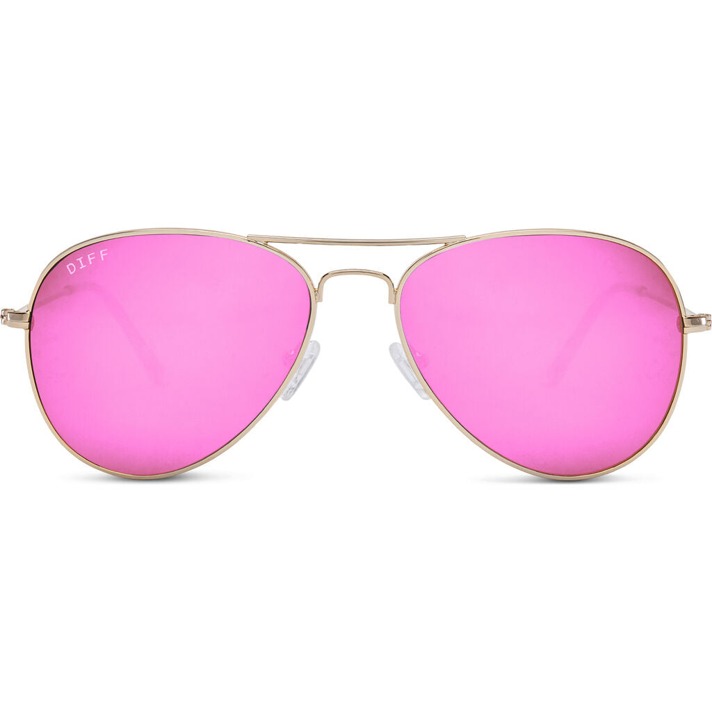 DIFF Eyewear Cruz Sunglasses | Gold + Pink Mirror – Sportique