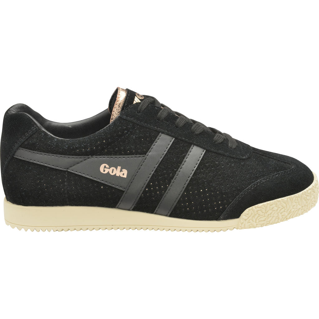 Harrier Glimmer Suede Sneakers Black/Rose Gold/Off White – Sportique