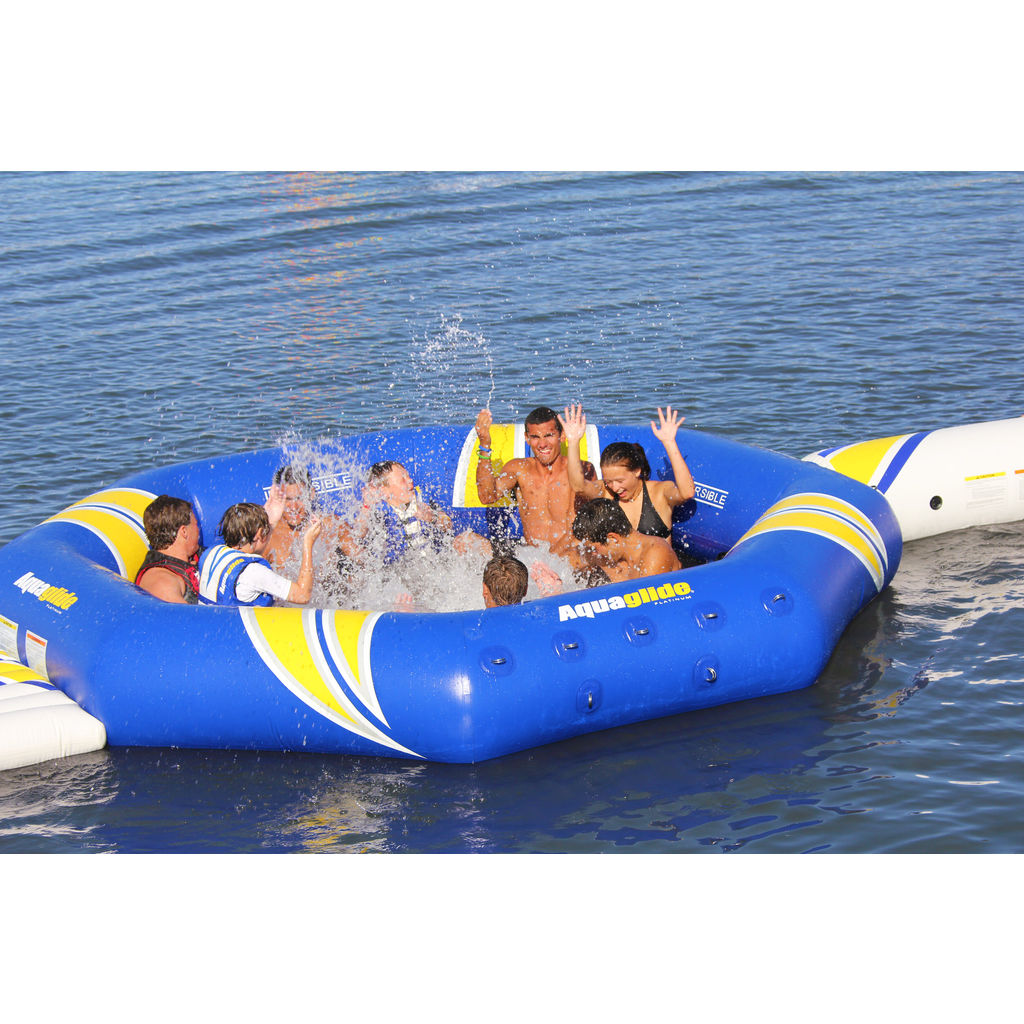 Aquaglide Inversible Inflatble Swim Platform Yellow/Blue/Black – Sportique
