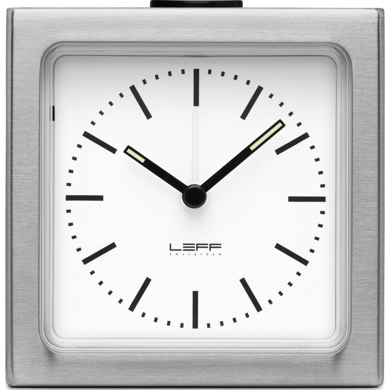 LEFF Block Stainless Steel Alarm Clock Index LT90001 – Sportique