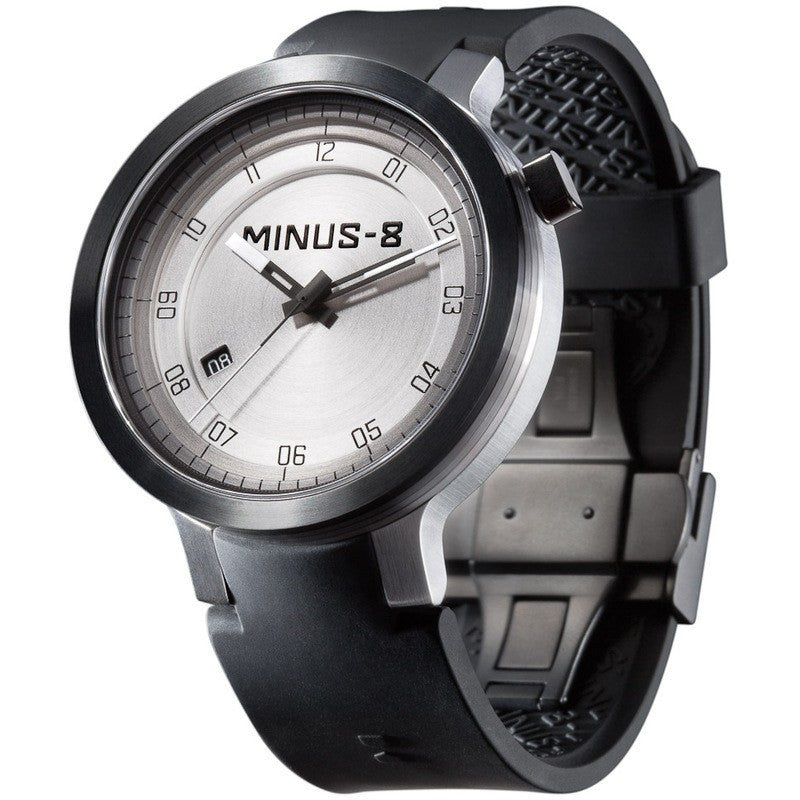 Minus-8 Layer Black/Silver Automatic Watch Silcone – Sportique