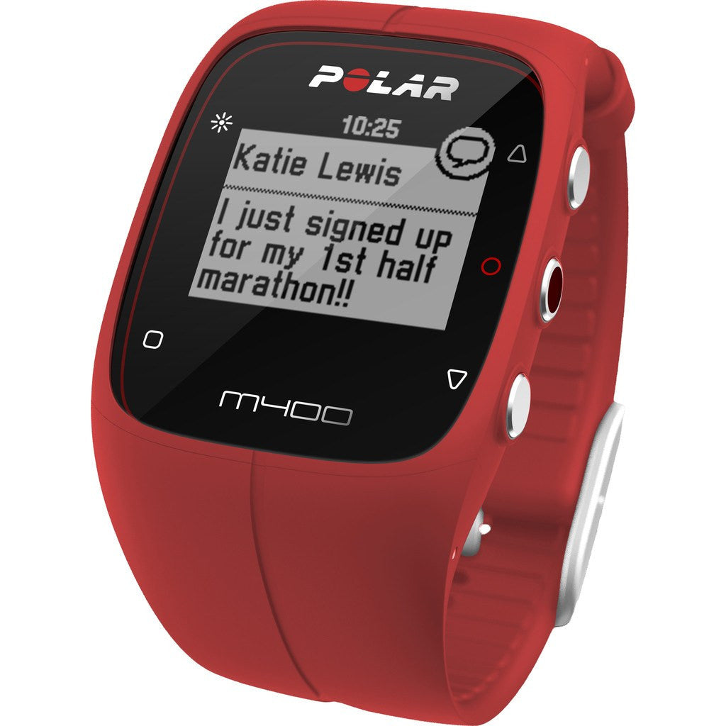 Polar M400 GPS Activity Tracker Watch HR Bundle Red 90061175 – Sportique