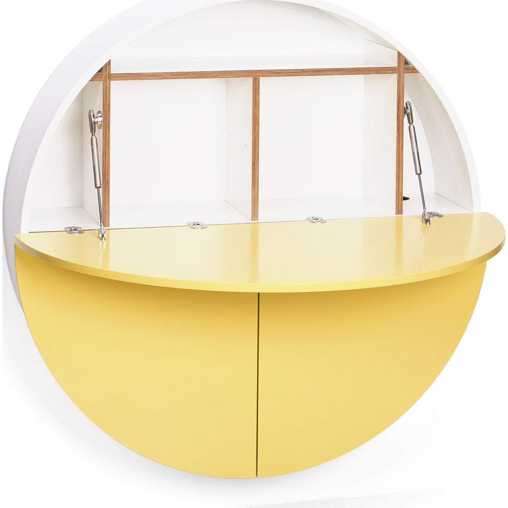 EMKO Multifunctional Pill Cabinet/Desk White/Yellow – Sportique