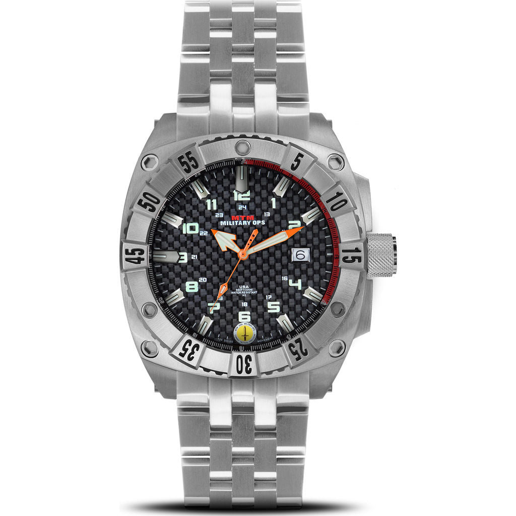 MTM Special Ops Warrior Watch Silver Titanium/Black – Sportique