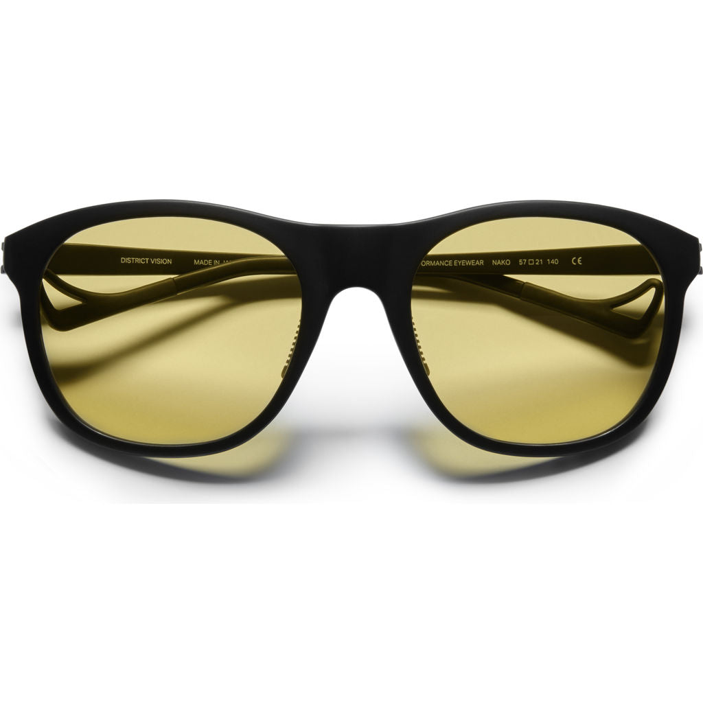 District Vision Nako Black Sunglasses District Sports Yellow Lenses ...