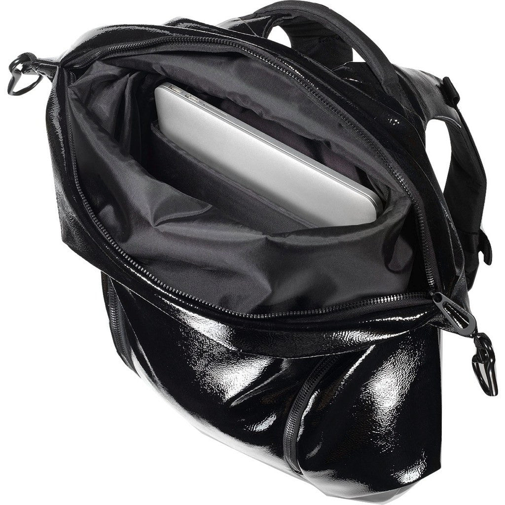 Cote&Ciel Nile Shine Laquered Polymer Backpack Liquid Black 28466 ...