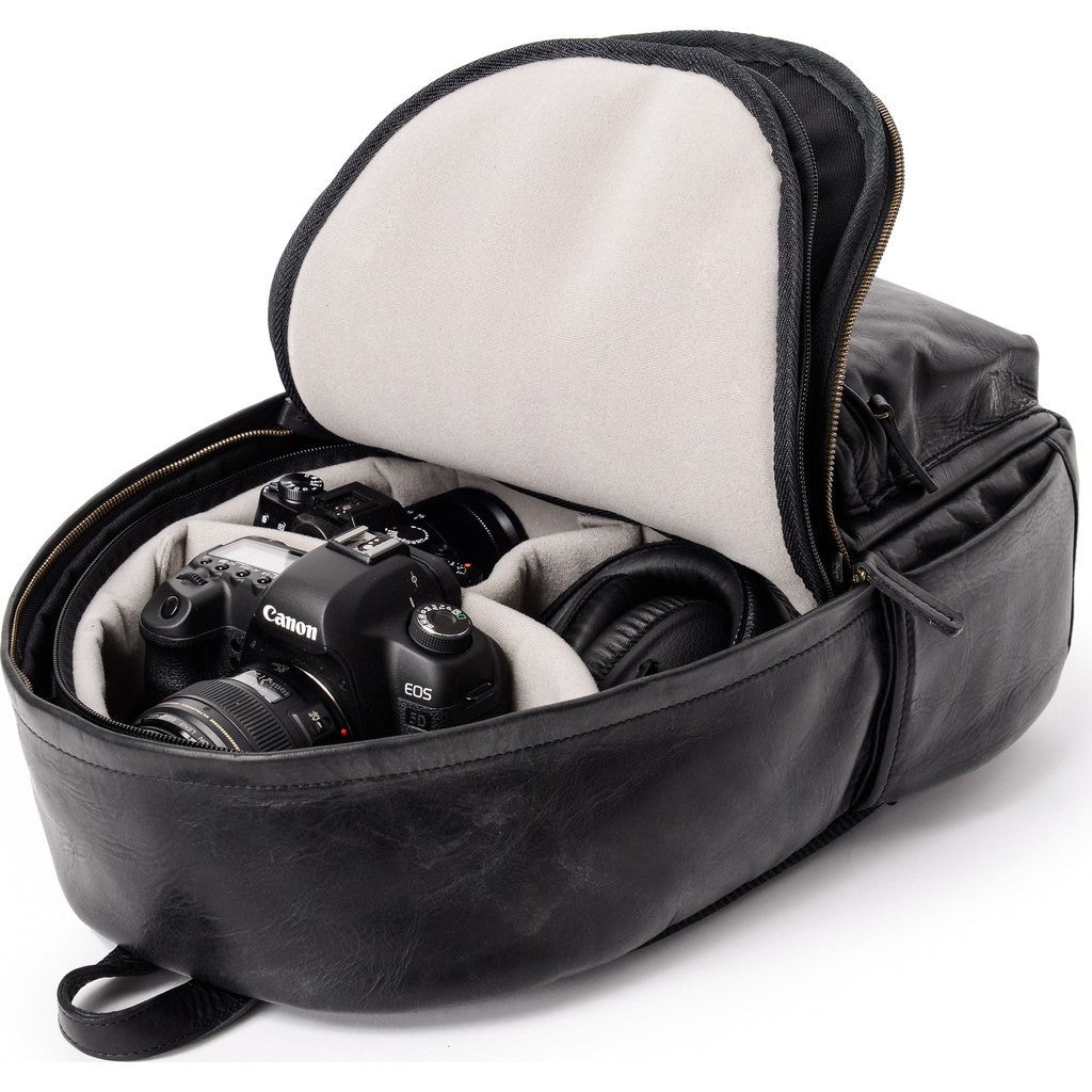 ONA Clifton Camera Backpack Black Leather ONA 046LBL – Sportique