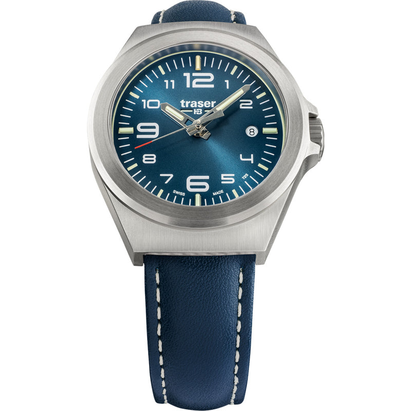 traser H3 Blue P59 Essential S Watch with Leather Strap – Sportique