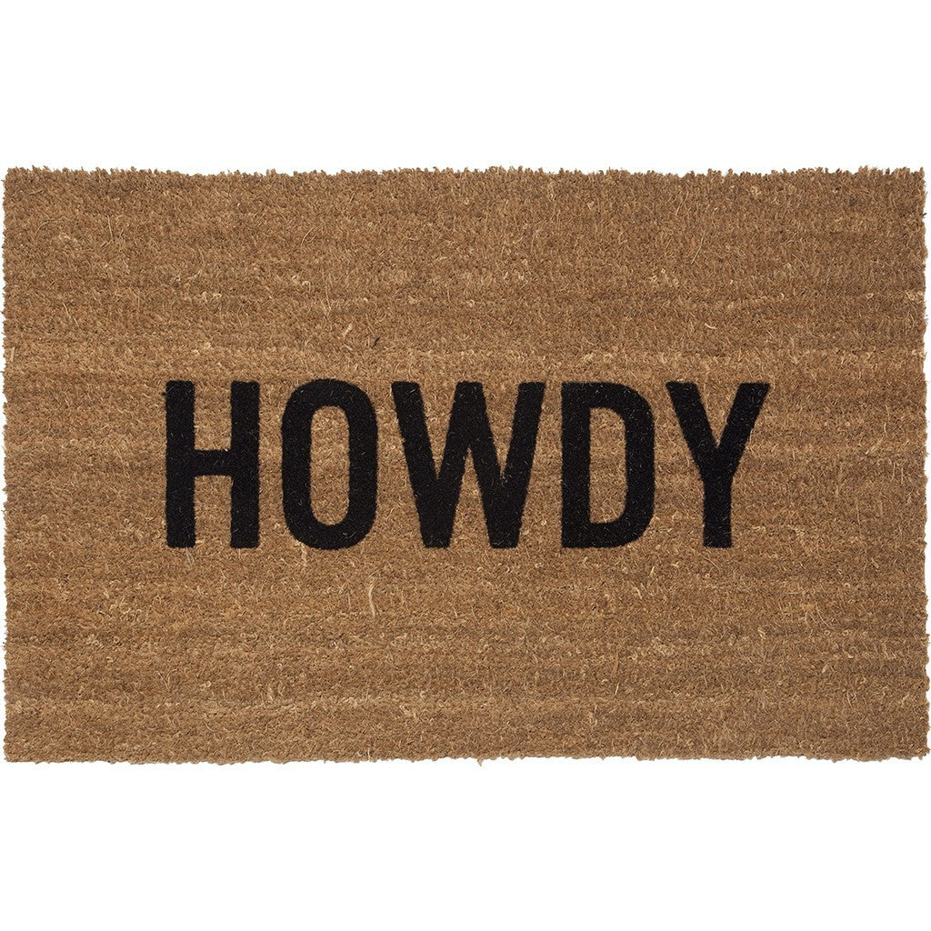Reed Wilson Design "Howdy" Doormat Flocked Lettering DRMT105 – Sportique
